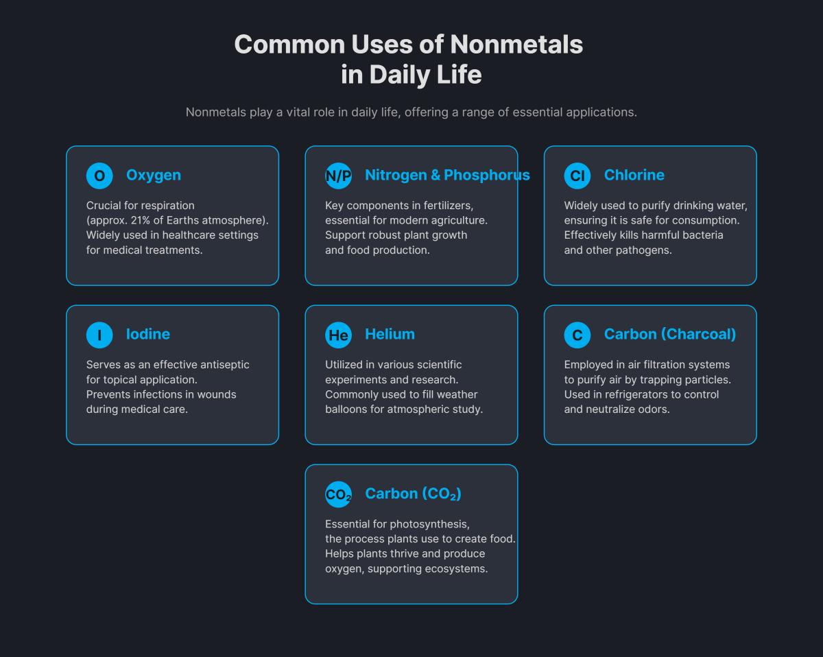 10 Uses of Non-Metals: Essential Applications in Daily Life and ...