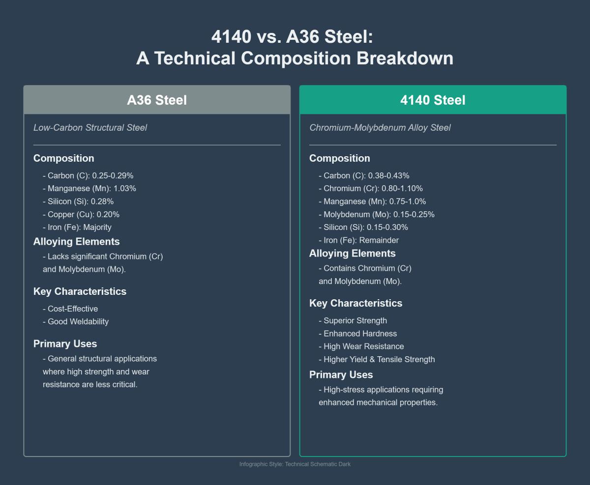 4140 Steel vs A36 Steel: Key Differences Explained - MFG Shop