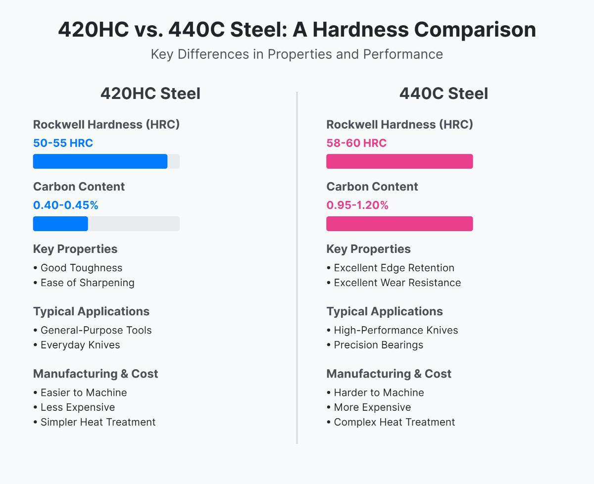 420HC Steel vs 440C Steel: What's the Difference? - MFG Shop