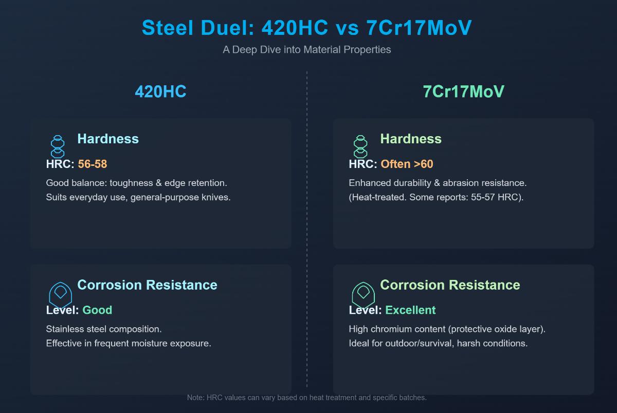 420HC Steel vs 7Cr17MoV Steel – What’s the Difference - MFG Shop