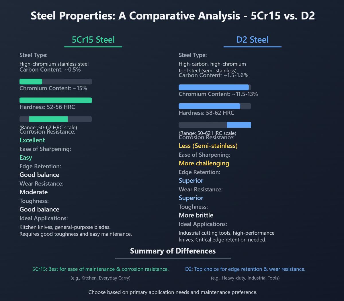 5CR15 vs D2 Steel – What’s the Difference - MFG Shop