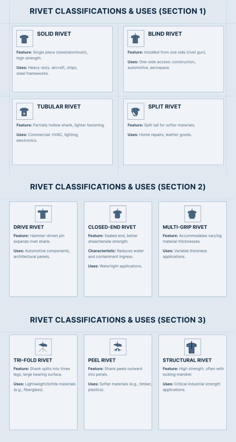 6 Types of Rivets, Uses, and Alternatives for Joining Metal - MFG Shop