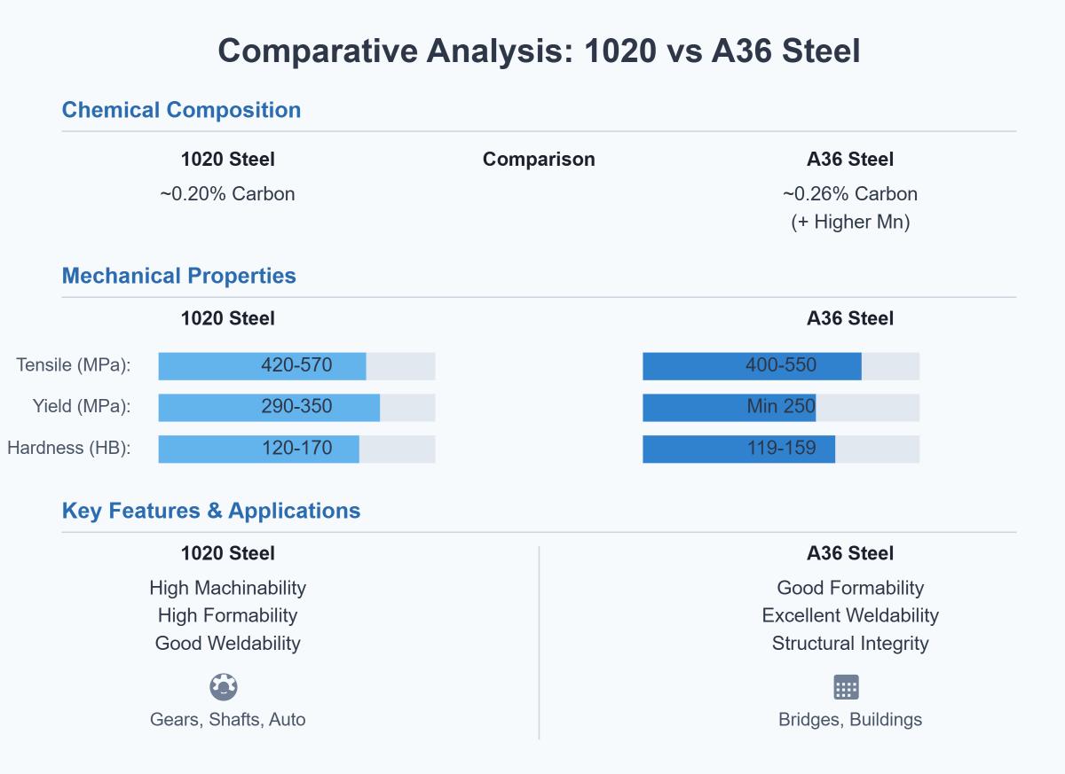 A36 vs. 1020 Steel: What's the Difference? - MFG Shop
