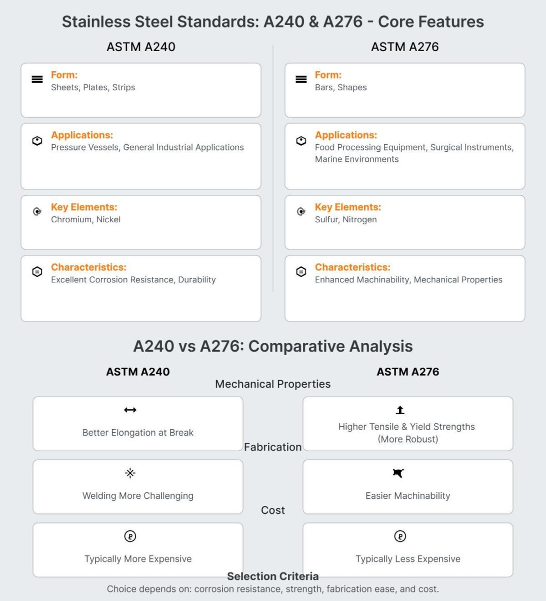 ASTM A240 vs A276: Understanding the Key Differences - MFG Shop
