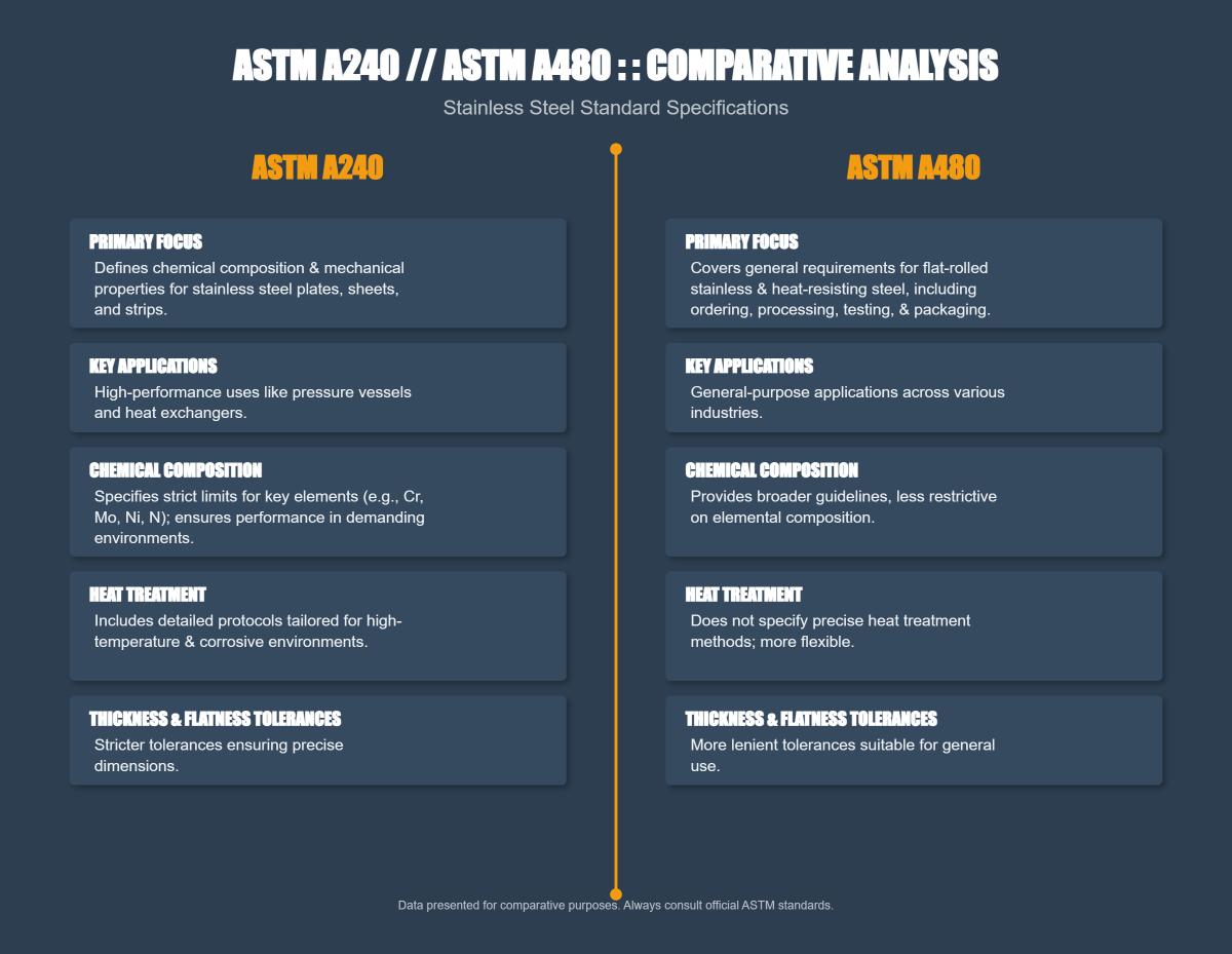 ASTM A240 vs A480: What’s the Difference? - MFG Shop