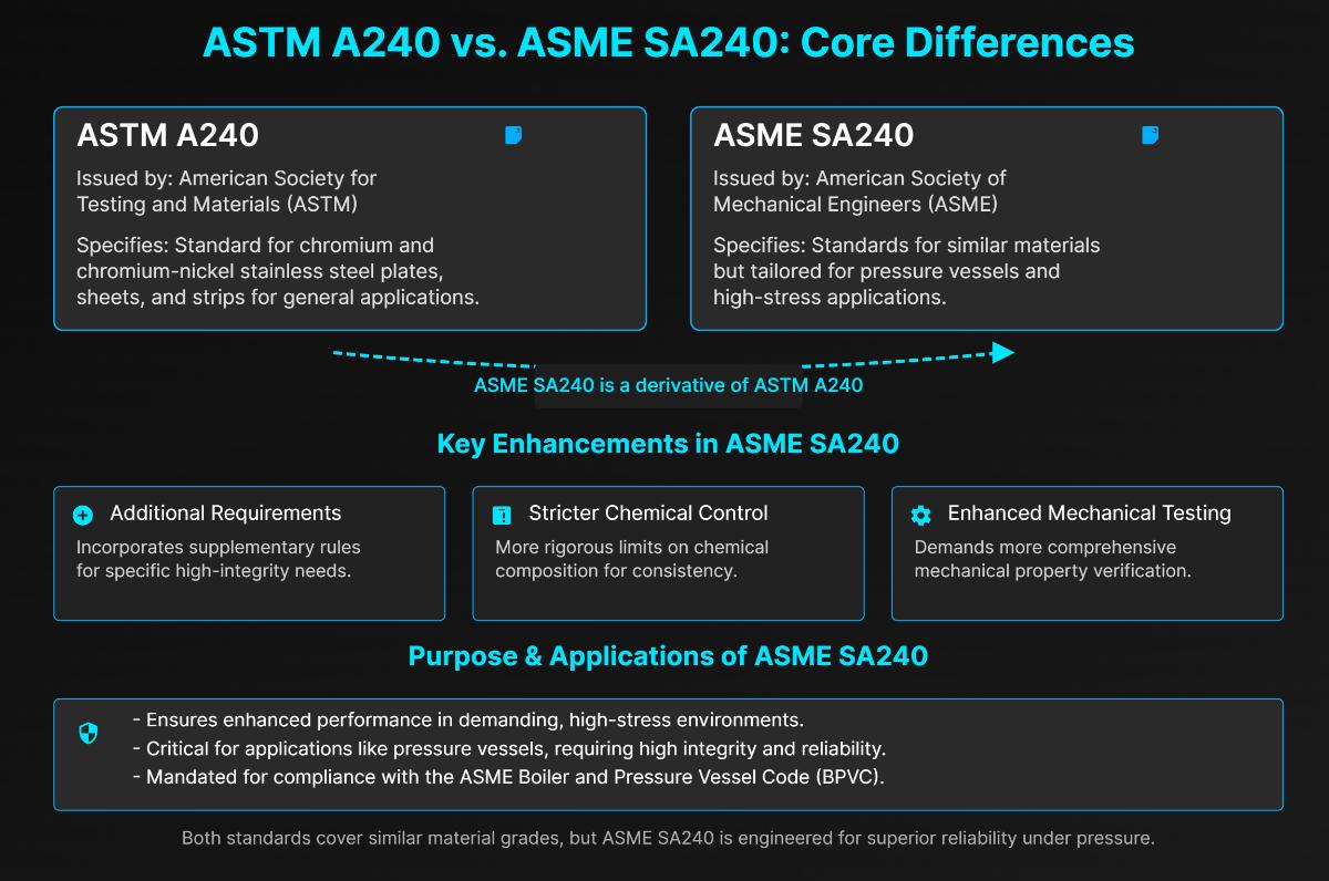 ASTM A240 vs. ASME SA240: What’s the Difference? - MFG Shop