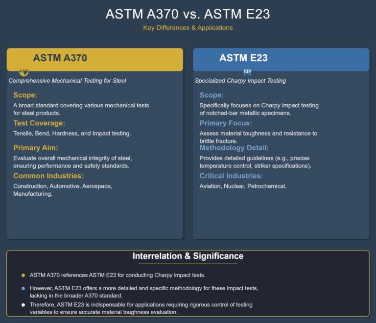 ASTM A370 vs E23: What’s the Difference? - MFG Shop