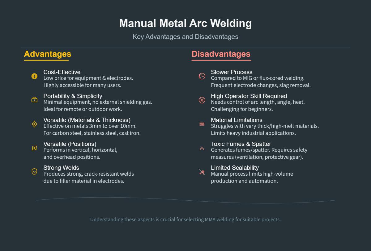 Advantages and Disadvantages of Manual Metal Arc Welding (MMA) - MFG Shop