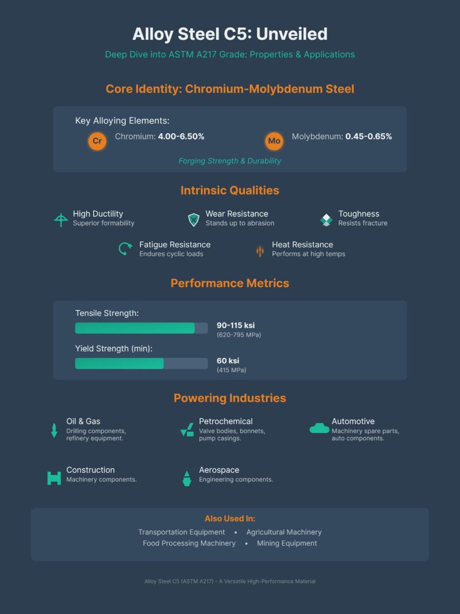 Alloy Steel Grade C5: Uses, Properties, and Composition - MFG Shop