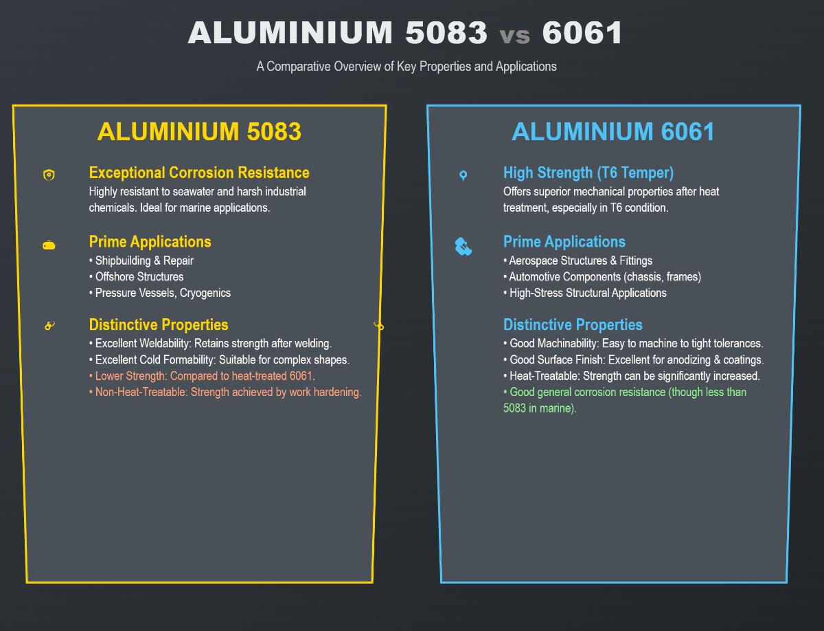 Aluminium 5083 vs 6061 : Une comparaison complète - MFG Shop