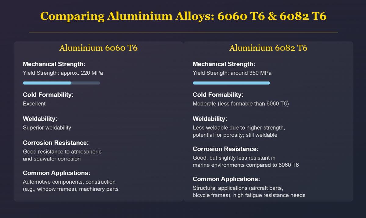 Aluminium 6060-T6 vs. 6082-T6: What's the Difference? - MFG Shop