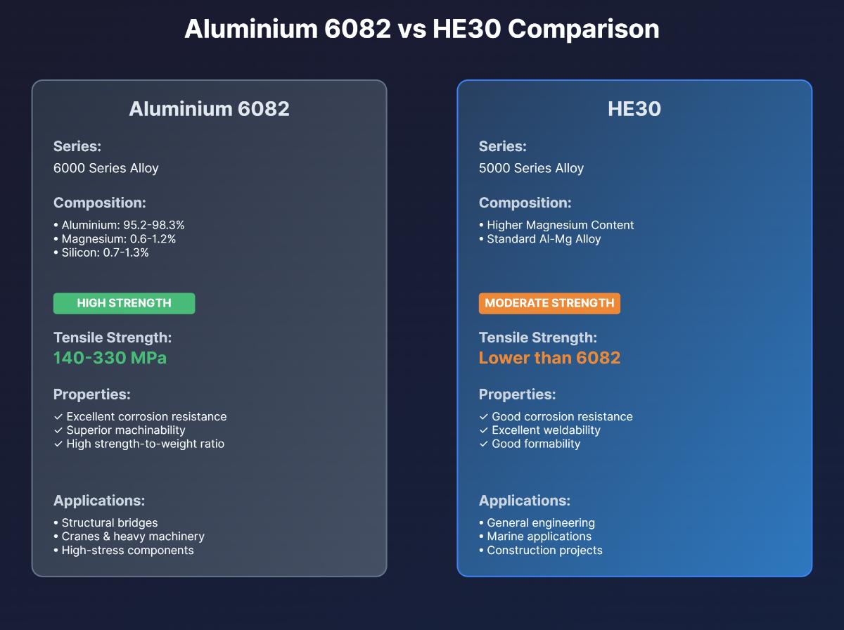 Aluminium 6082 vs. HE30: What's the Difference? - MFG Shop