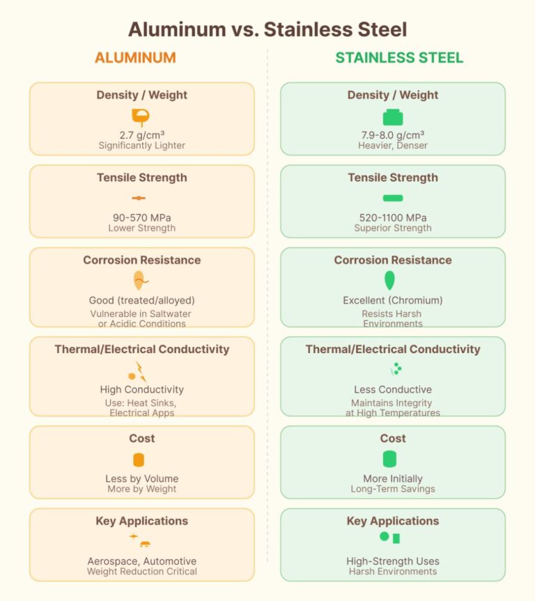 Aluminum vs Stainless Steel: A Comprehensive Comparison - MFG Shop