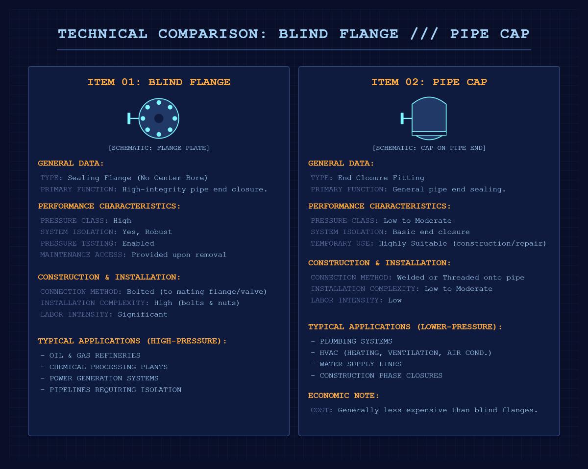 Blind Flange vs. Cap: What's the Difference? - MFG Shop