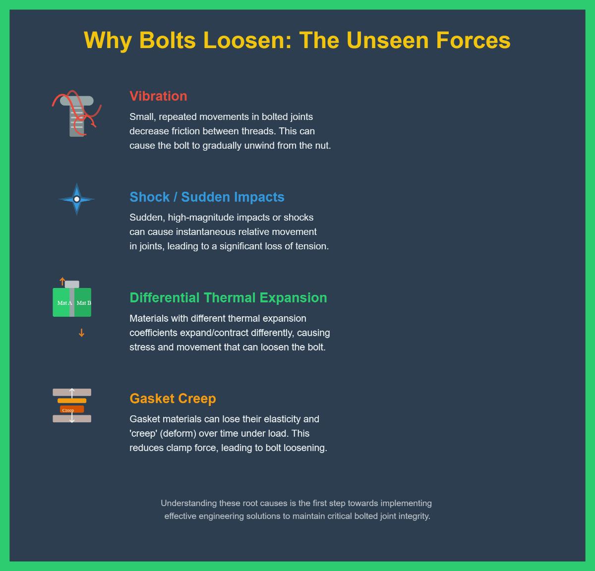 Bolt Loosening: Common Causes and Effective Solutions - MFG Shop