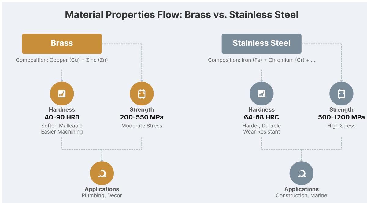Brass vs Stainless Steel: Hardness, Strength & Corrosion Resistance - MFG Shop