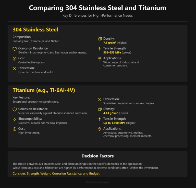 Comparing 304 Stainless Steel and Titanium: Differences and ...