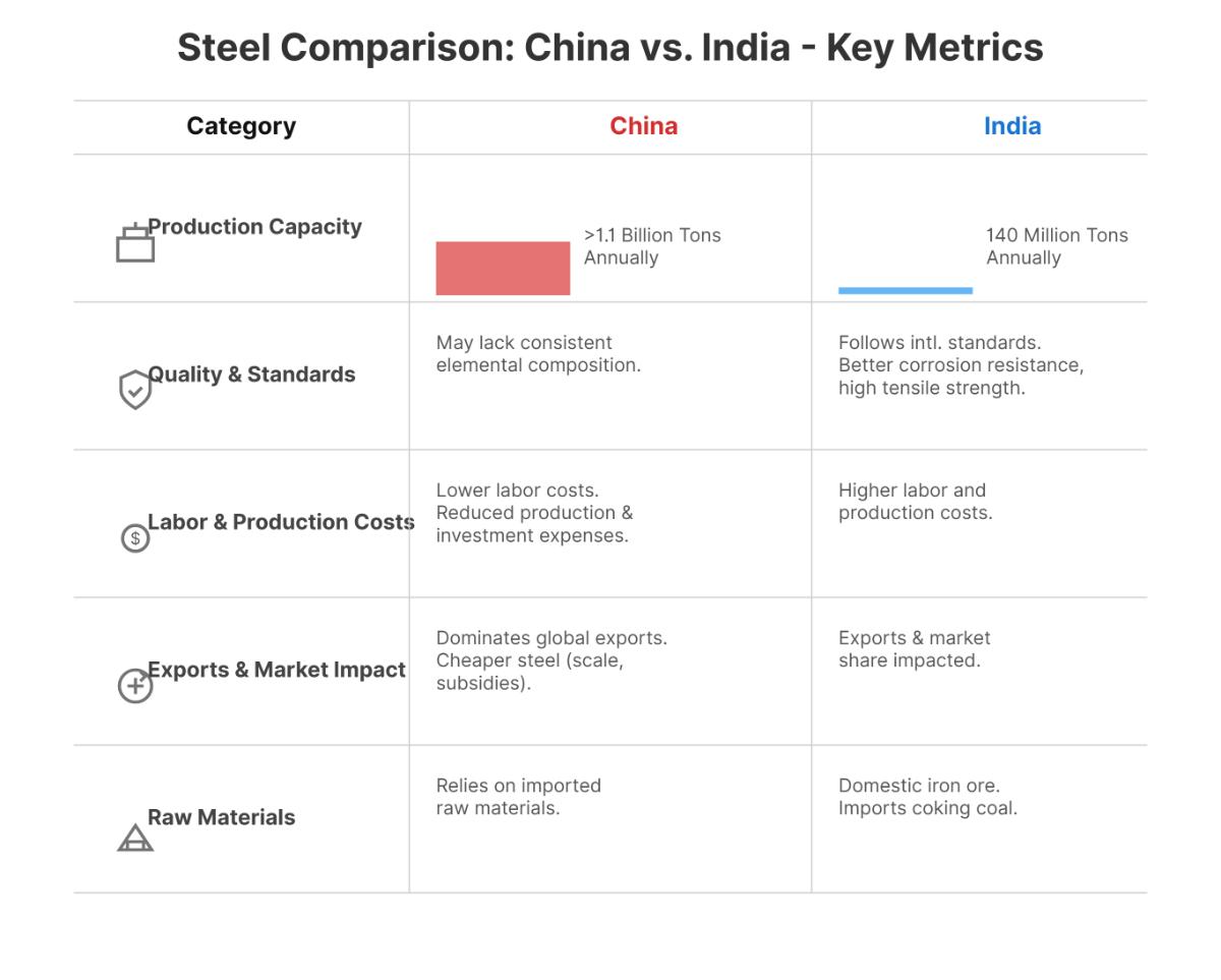 Comparing Chinese Steel and Indian Steel: A Comprehensive Analysis ...