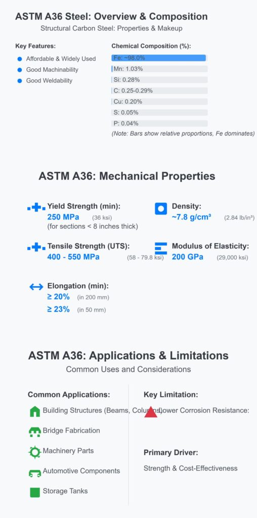 Comprehensive Guide to ASTM A36 Steel Properties and Uses - MFG Shop