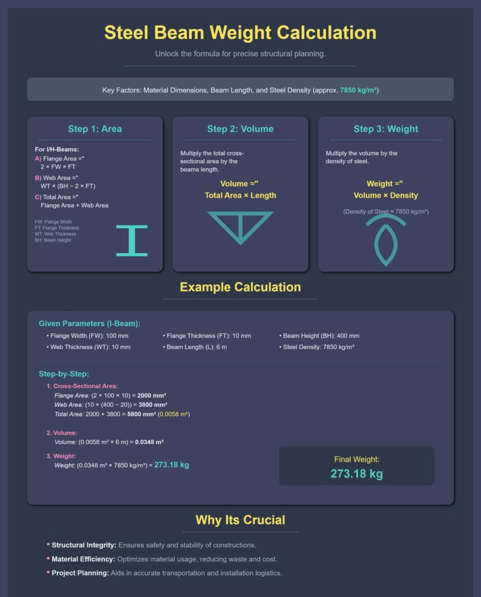 Comprehensive Guide to Calculating Steel Beam Weight - MFG Shop
