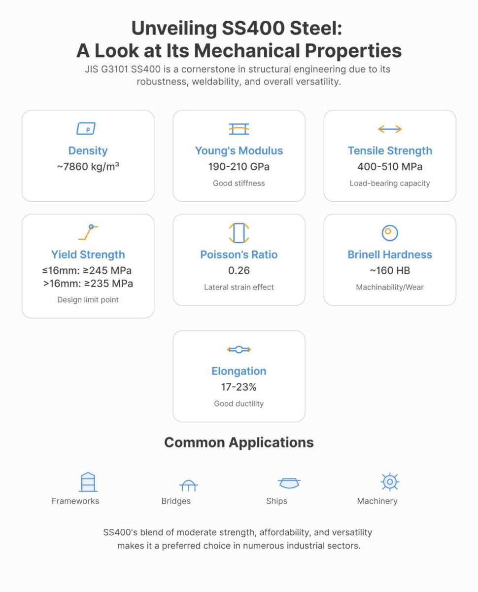 Comprehensive Guide to JIS G3101 SS400 Steel: Properties, Equivalents, and Applications - MFG Shop
