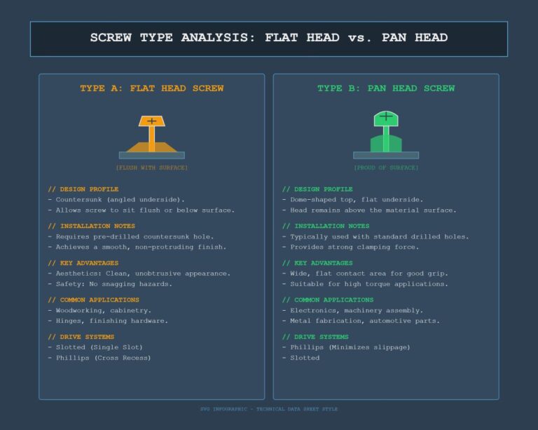 Comprehensive Guide to Screw Head Types and Drive Styles - MFG Shop