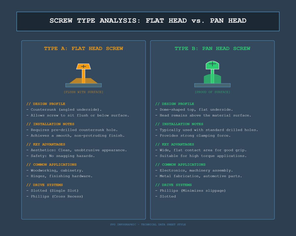 Comprehensive Guide to Screw Head Types and Drive Styles - MFG Shop