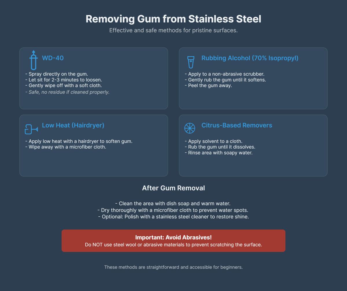 Effective Methods to Remove Gum from Stainless Steel - MFG Shop