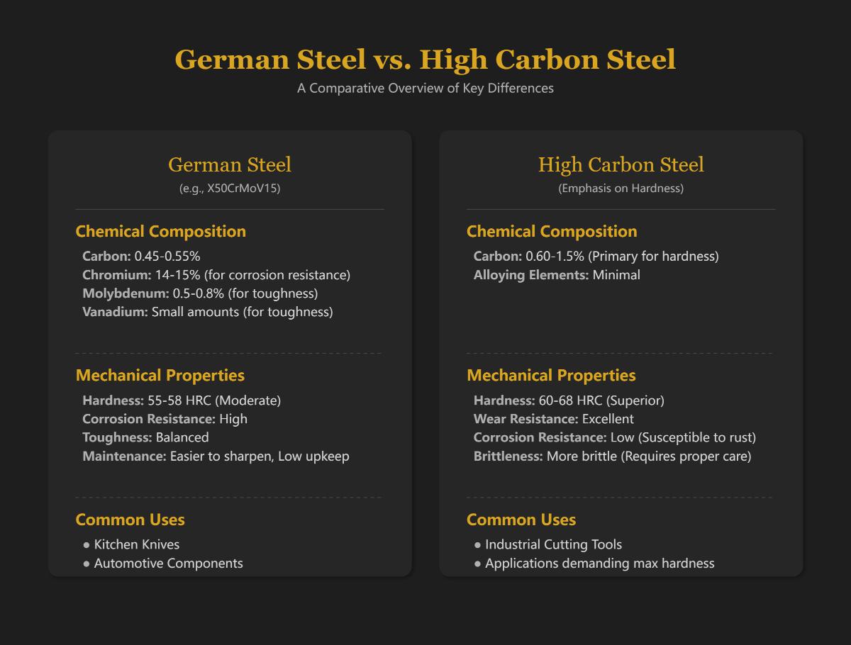 German Steel vs. High Carbon Steel: What's the Difference? - MFG Shop