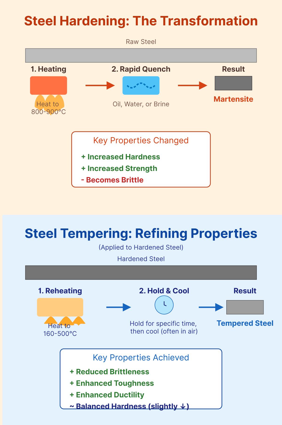 Hardening vs. Tempering Steel: Understanding the Differences - MFG Shop