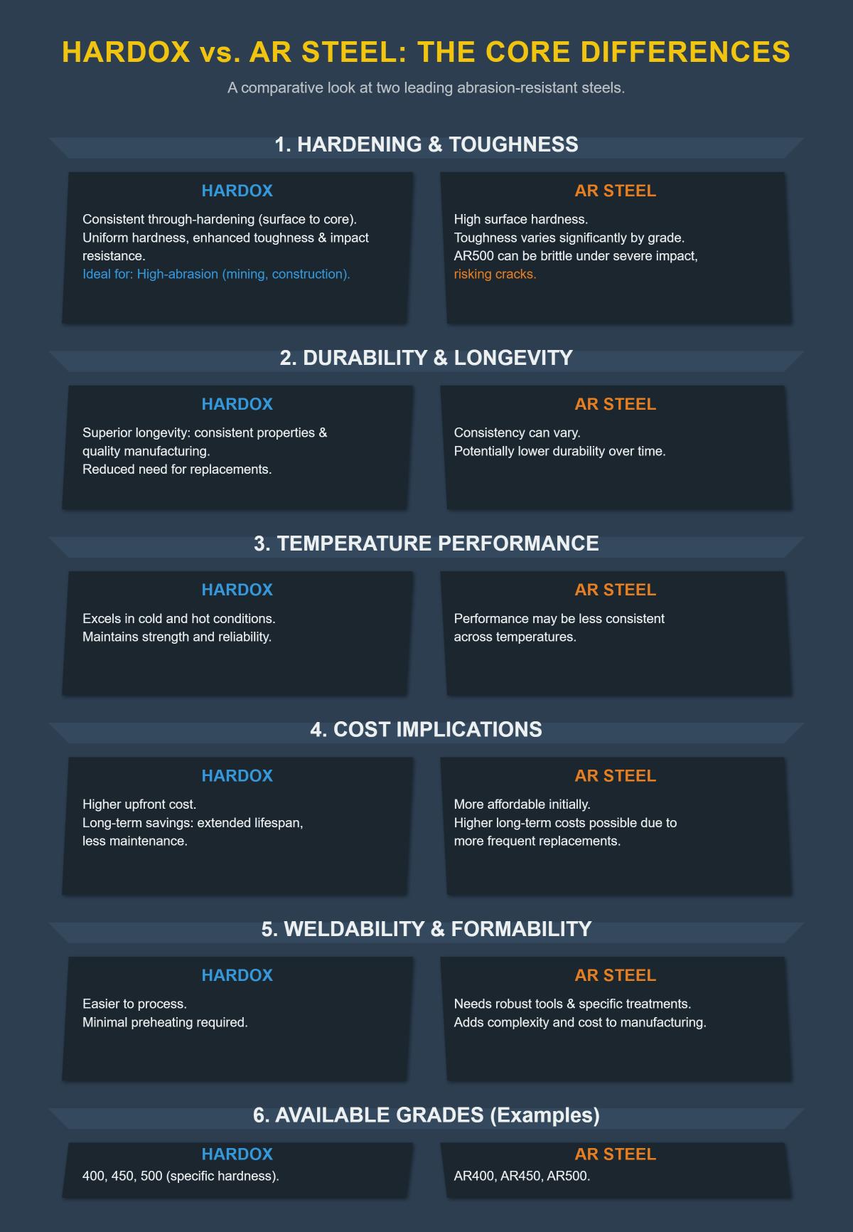 Hardox vs AR Steel: A Comprehensive Comparison - MFG Shop