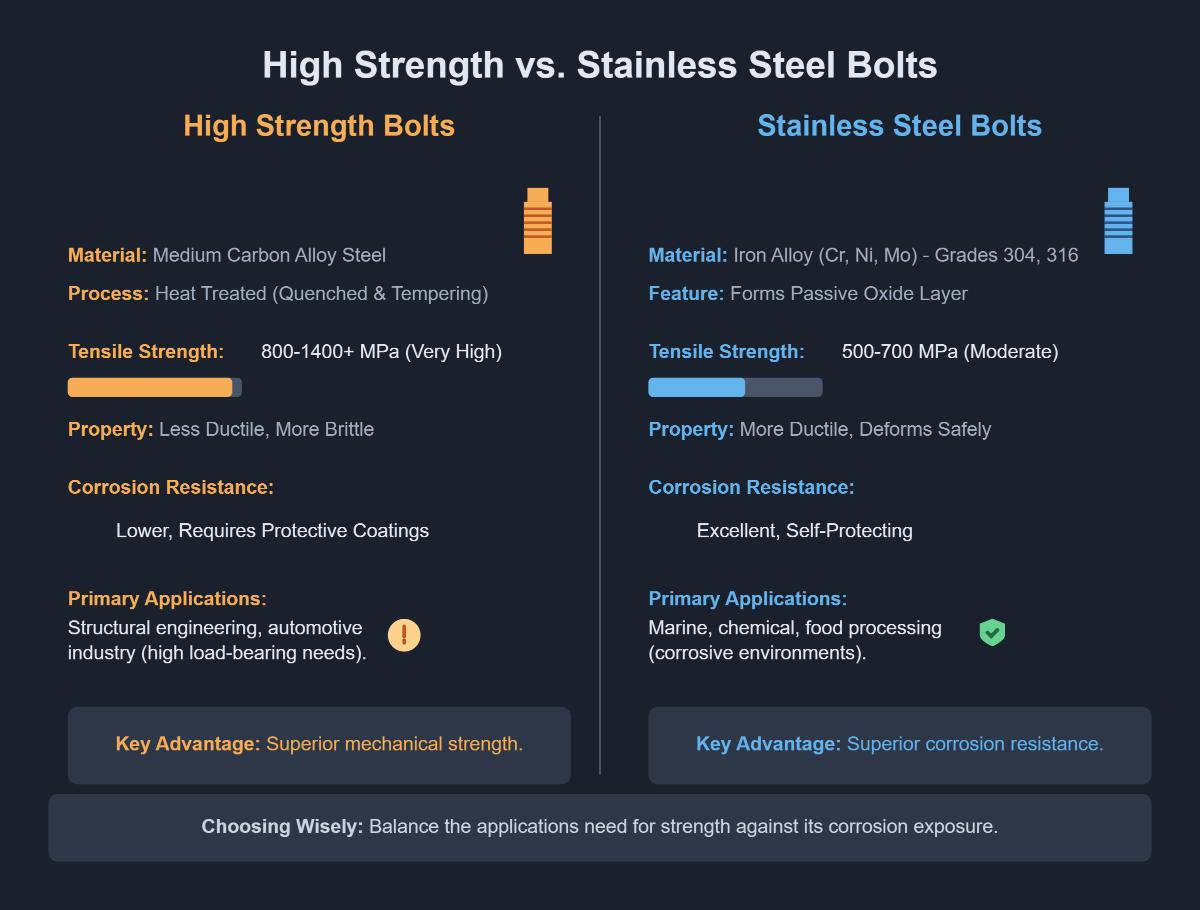 High-Strength Bolt vs. Stainless Steel: What's the Difference? - MFG Shop