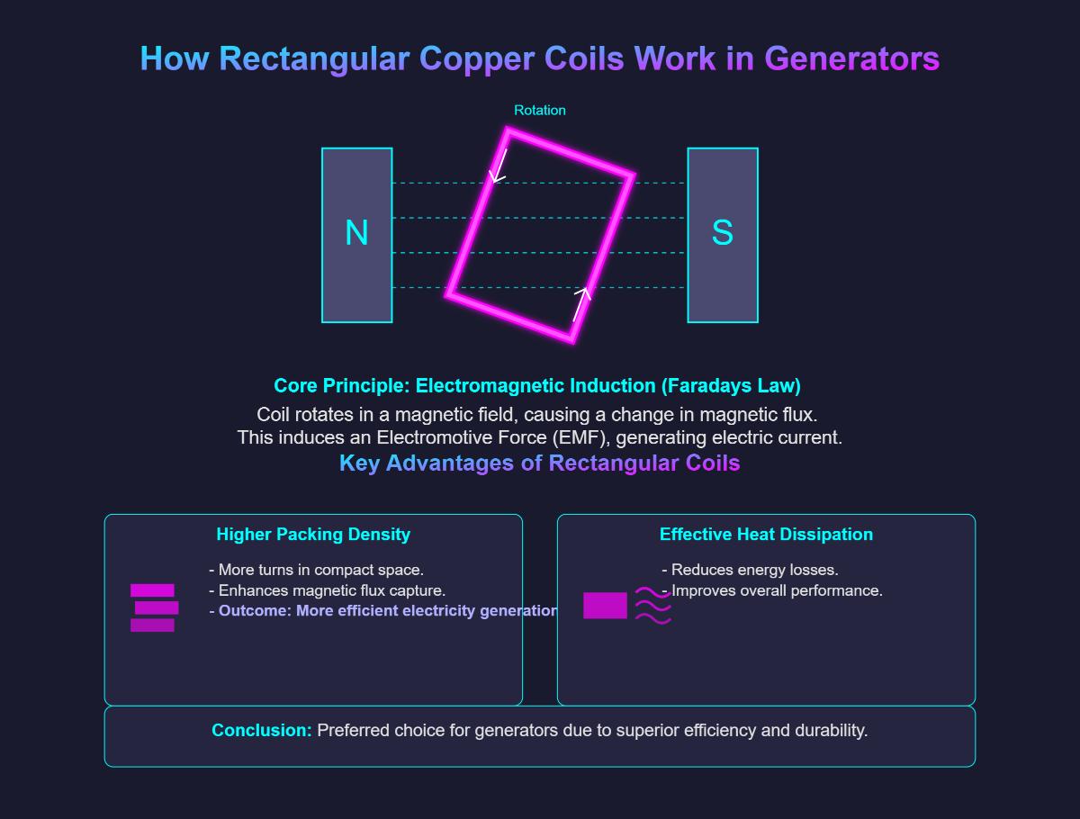 How a Rectangular Coil of Copper Wire Generates Electricity - MFG Shop