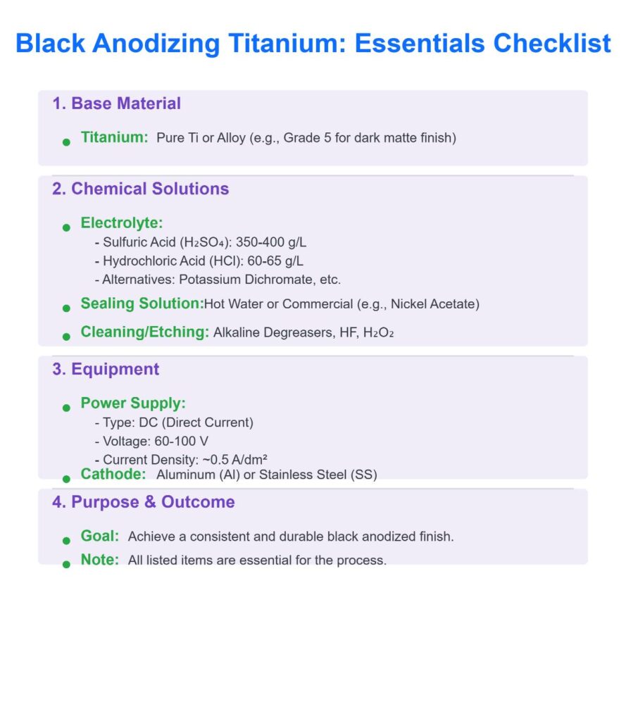 How to Anodize Titanium Black: A Comprehensive Guide - MFG Shop