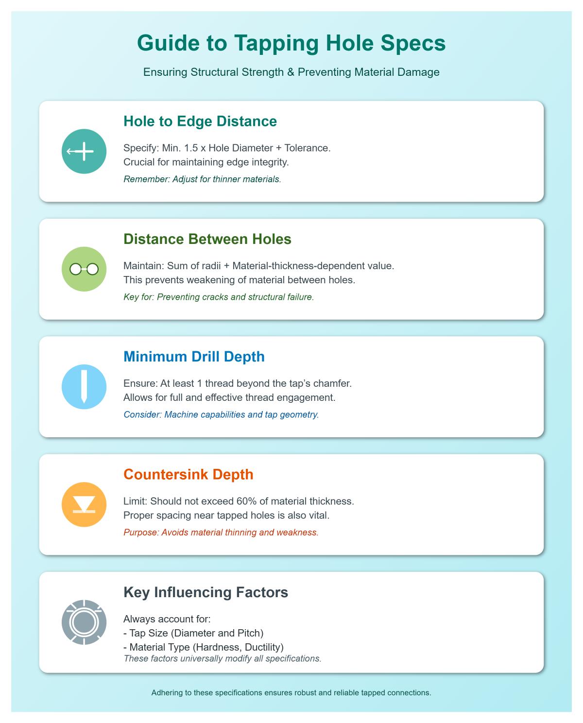 How to Apply Hole Distance Specifications in Manufacturing - MFG Shop