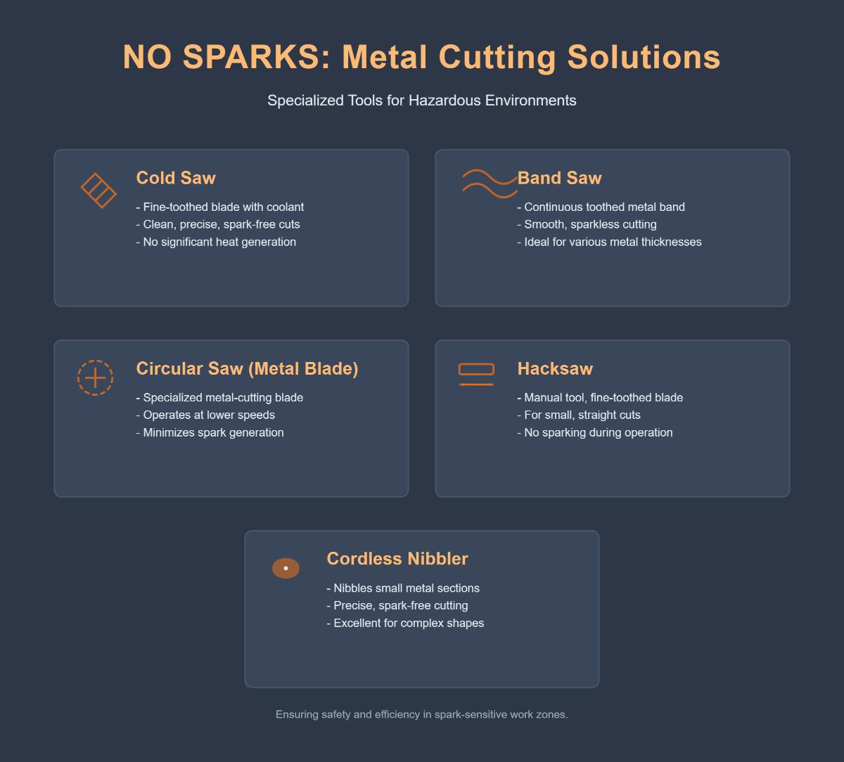 How to Cut Metal Without Sparks: A Complete Guide - MFG Shop