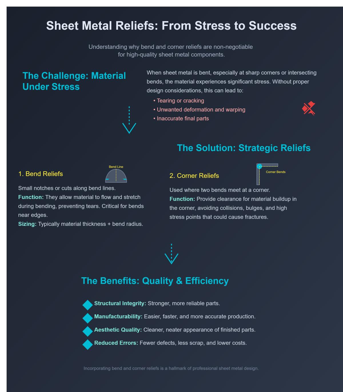 How to Design Bend Reliefs & Corner Reliefs for Sheet Metal Parts - MFG ...