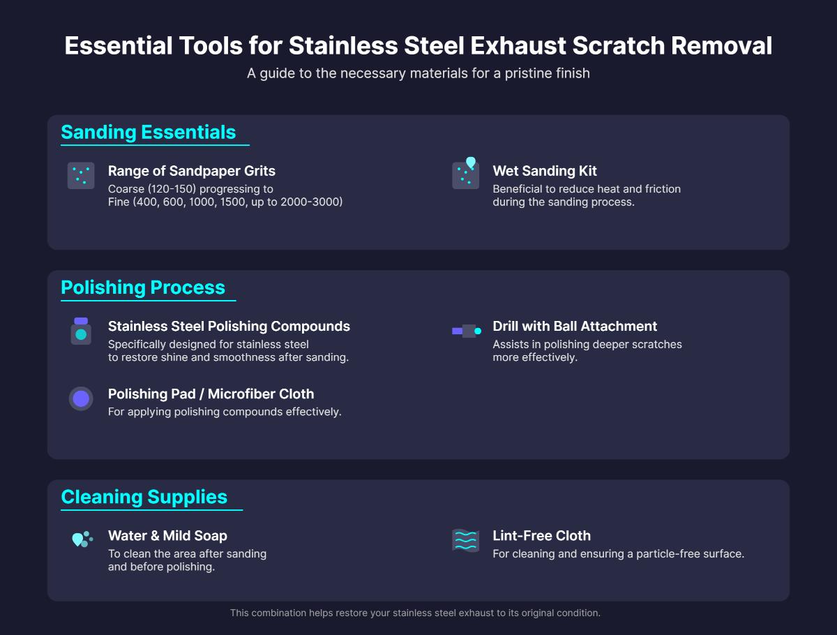 How to Remove Deep Scratches from Stainless Steel Exhaust - MFG Shop