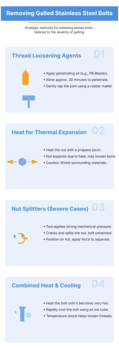 How to Remove Galled Stainless Steel Bolts: Step-by-Step Guide - MFG Shop