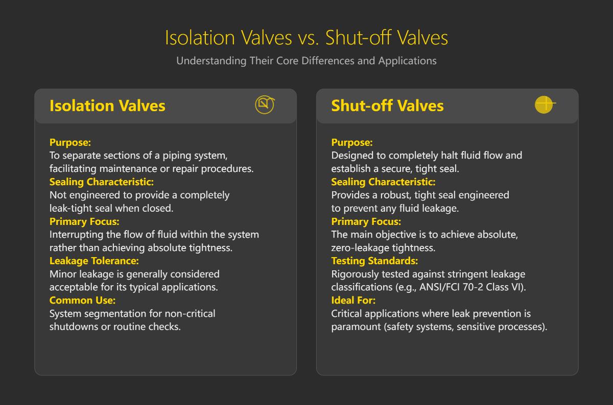 Isolation Valve vs Shut-off Valve: What's the Difference? - MFG Shop