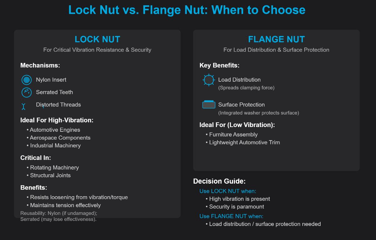 Lock Nut vs Flange Nut: Key Differences - MFG Shop