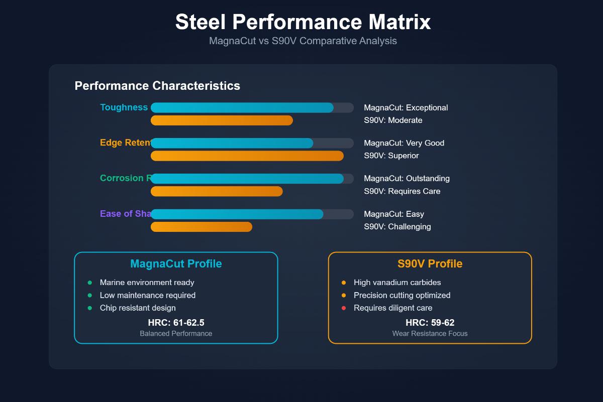 MagnaCut vs S90V: Knife Steel Comparison Guide - MFG Shop