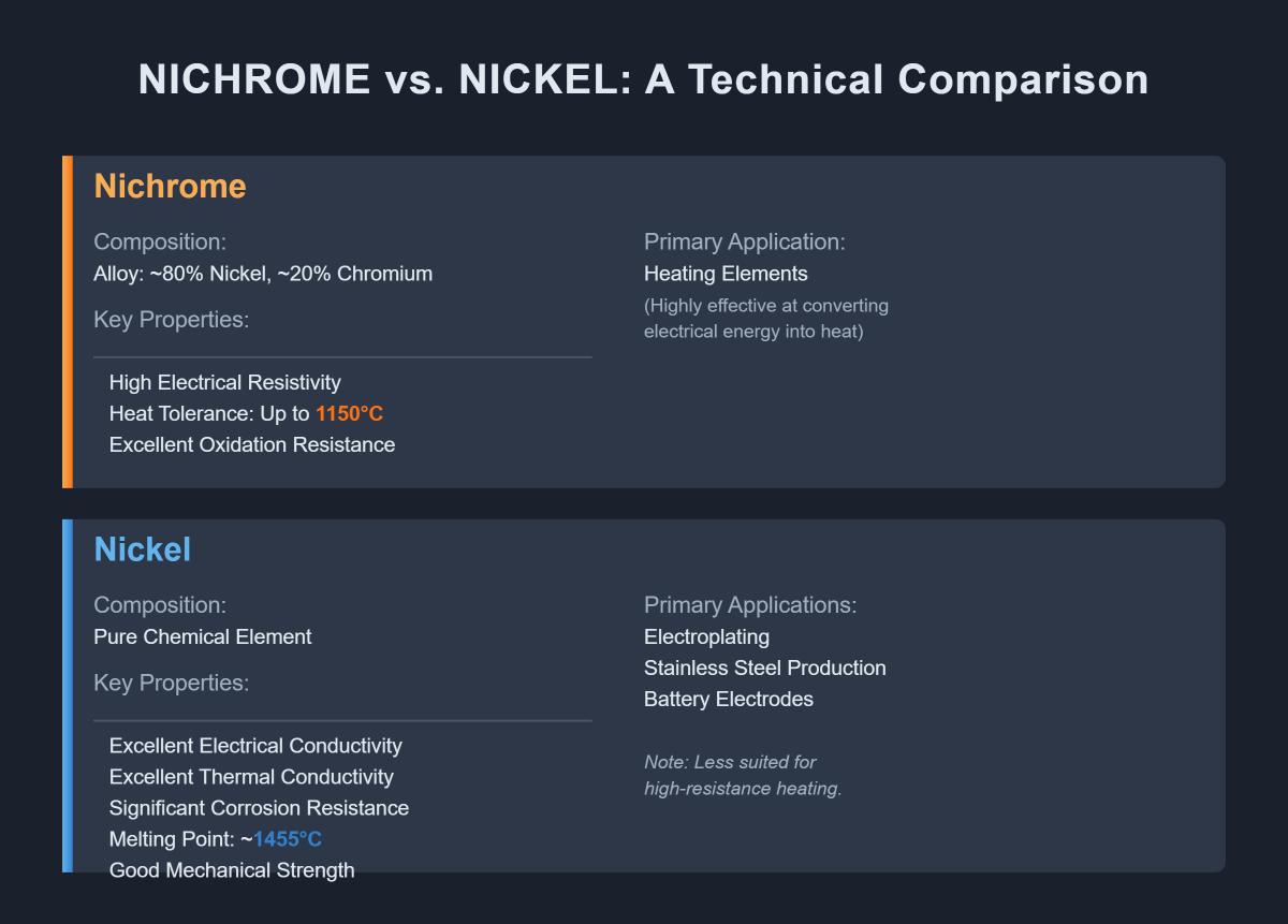 Nichrome vs Nickel: A Comprehensive Comparison for Engineers - MFG Shop