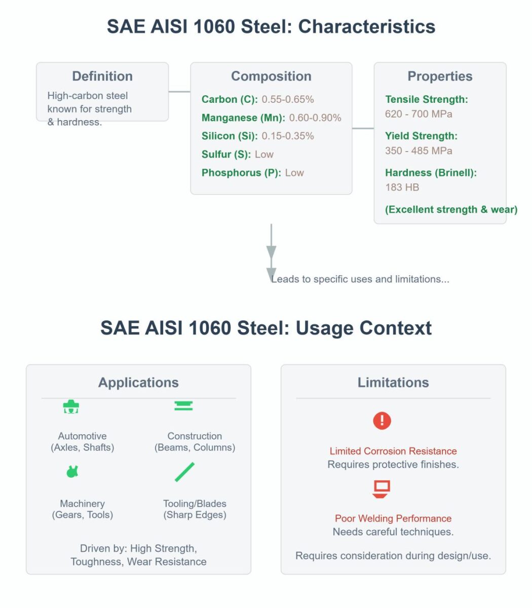 SAE AISI 1060 Steel (UNS G10600): Uses, Properties, and Composition - MFG Shop