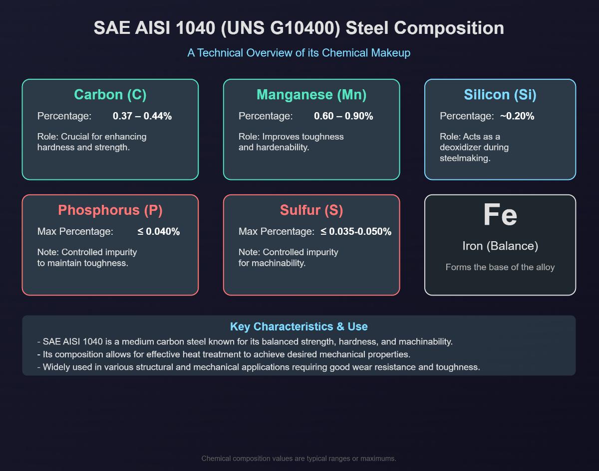 SAE/AISI 1040 Carbon Steel (UNS G10400): Composition, Properties, and Uses - MFG Shop