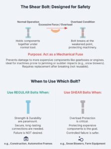 Shear Bolt vs Regular Bolt: What's the Difference? - MFG Shop