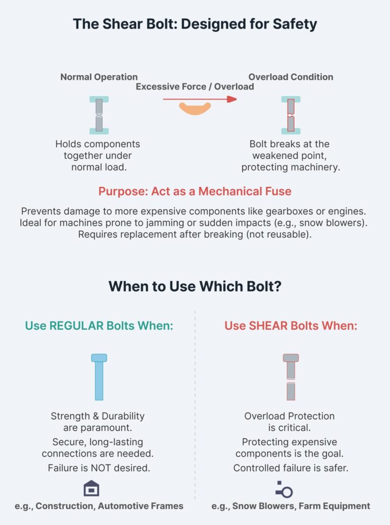 Shear Bolt vs Regular Bolt: What's the Difference? - MFG Shop