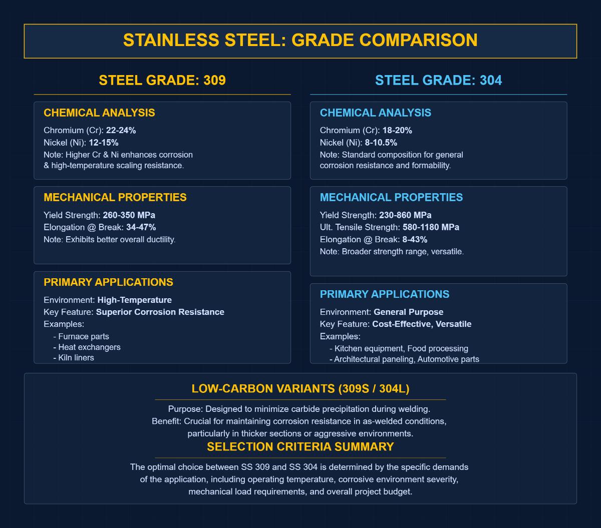 Stainless Steel 309 vs 304 – What’s the Difference? - MFG Shop