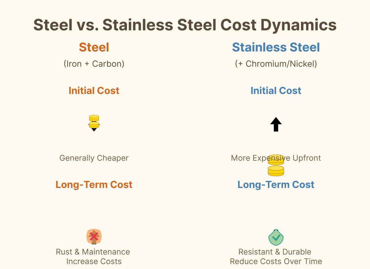 Steel vs. Stainless Steel Prices: What's the Difference? - MFG Shop