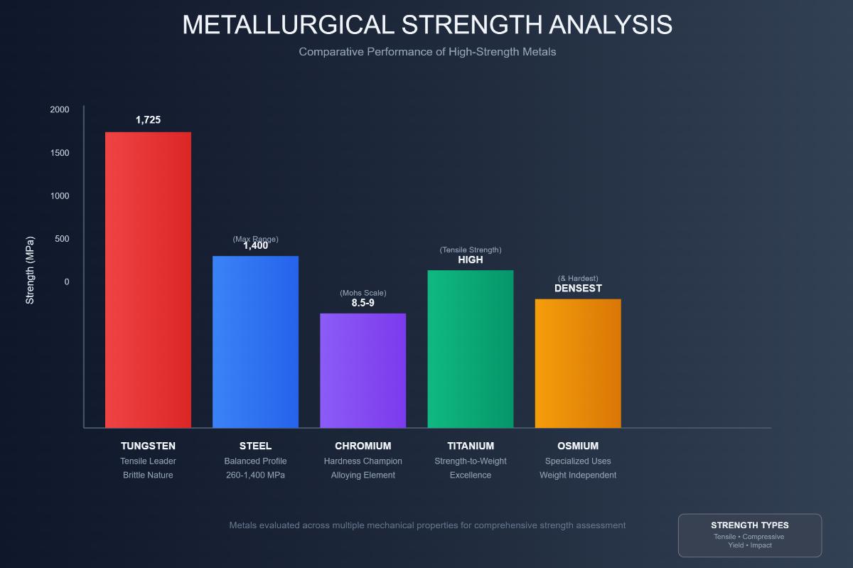 The 10 Strongest Metals in the World: Properties and Their Uses - MFG Shop